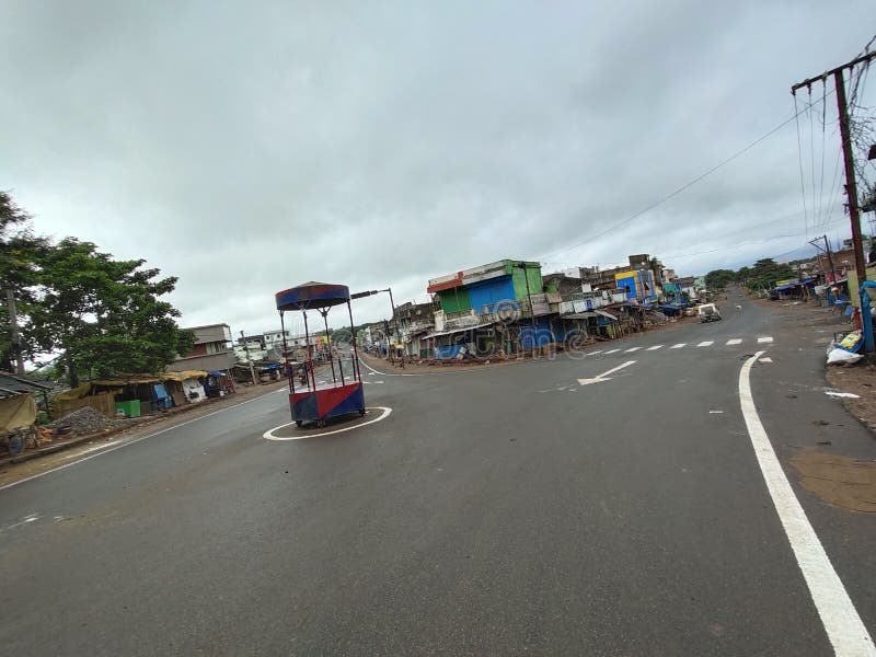 Highway Road Empty Plain Picture Cloudy Editorial Stock Image - Image ...