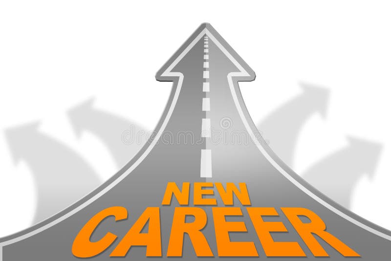 Highway Road Going Up As an Arrow with New Career Word Stock ...