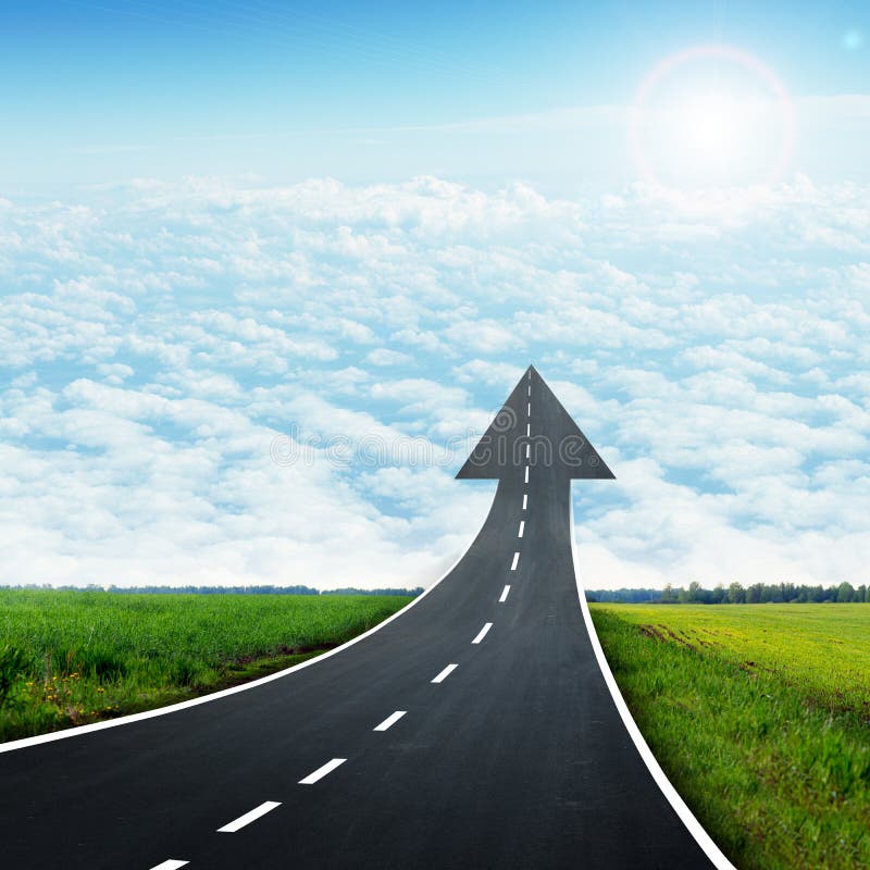 Highway Road Going Up Llike Arrow Stock Photo - Image of road ...