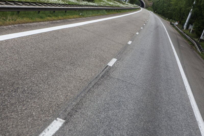 Highway road stock image. Image of meadow, cloudy, landscape - 64217617