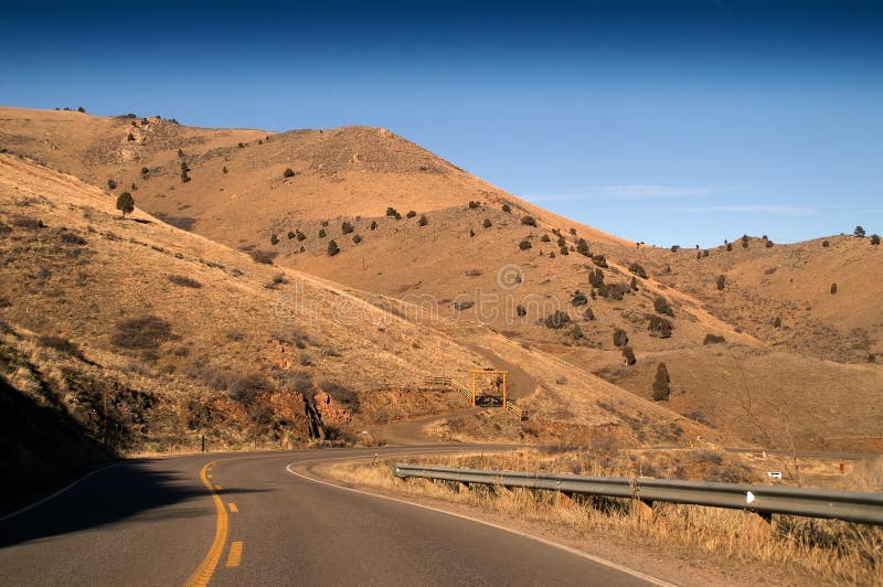 Highway Road with hills stock image. Image of forest, serene - 1543905