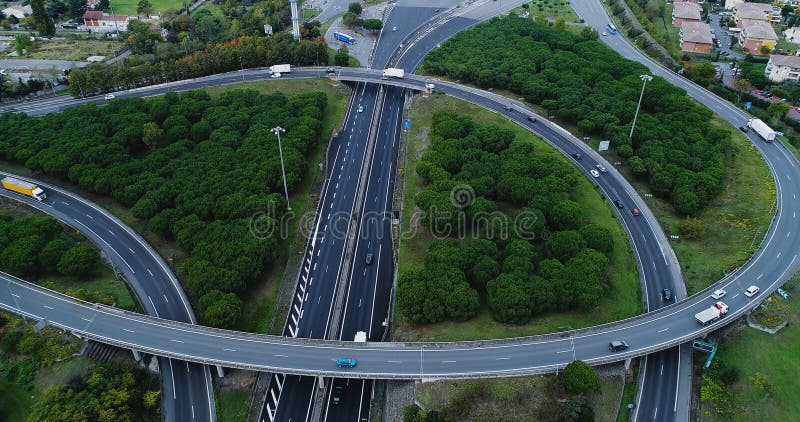 Highway and Road Interchange Stock Image - Image of california, speed ...
