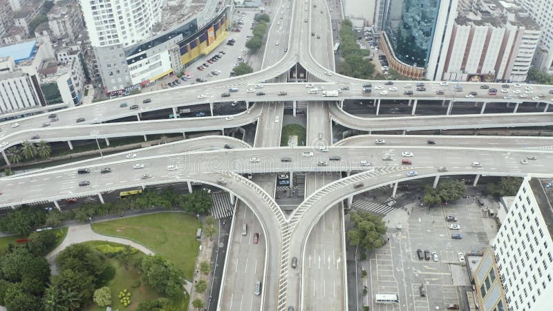 Highway interchange aerial stock footage. Video of movement - 173416710