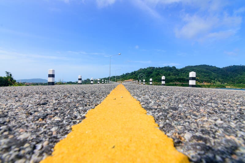 Highway, Road Route, White Lines, Guide Post Stock Photo - Image of ...