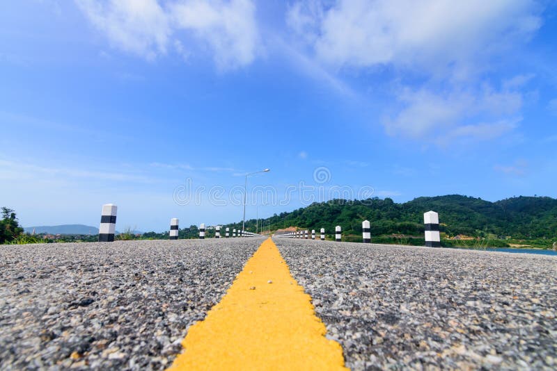 Highway, Road Route, White Lines, Guide Post Stock Photo - Image of ...