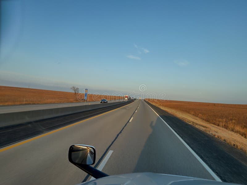 Highway Road Semi Four-lane Traveling Stock Image - Image of lane, four ...