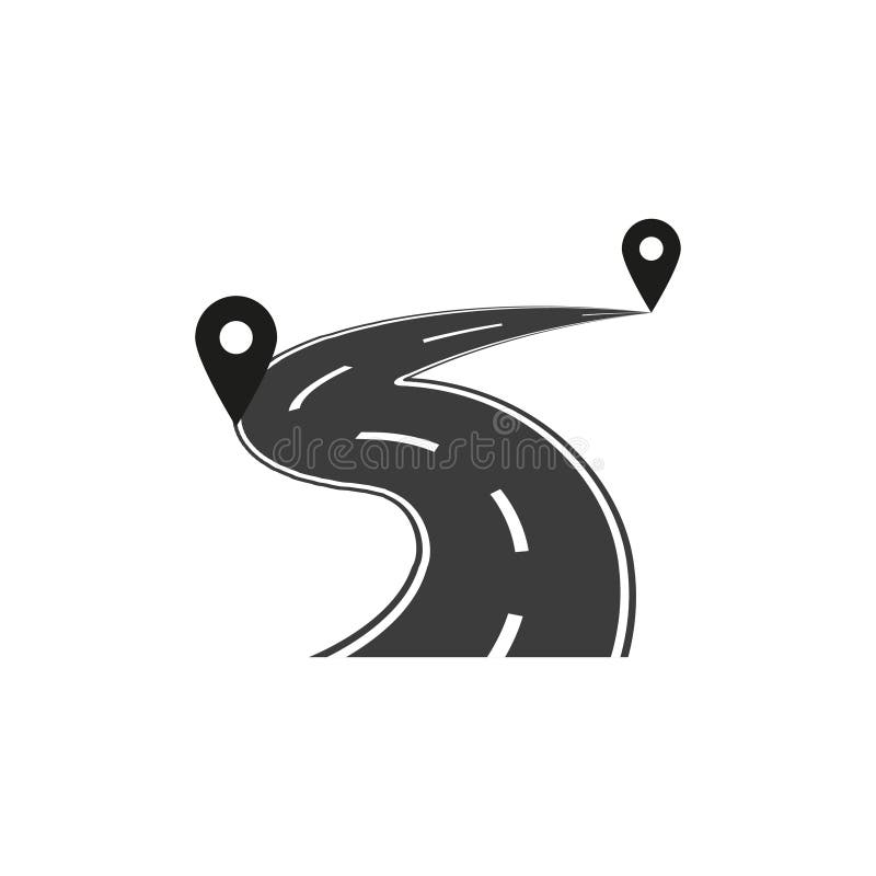 Highway, Road, Travel Icon. Vector Illustration, Flat Design. Stock ...