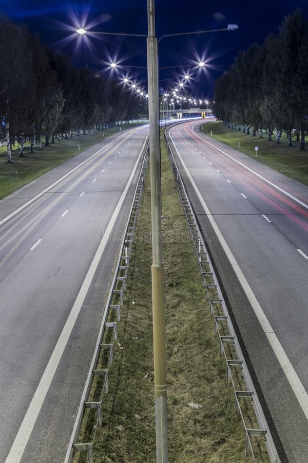 Highway Road with Trees stock image. Image of sweden - 77001135