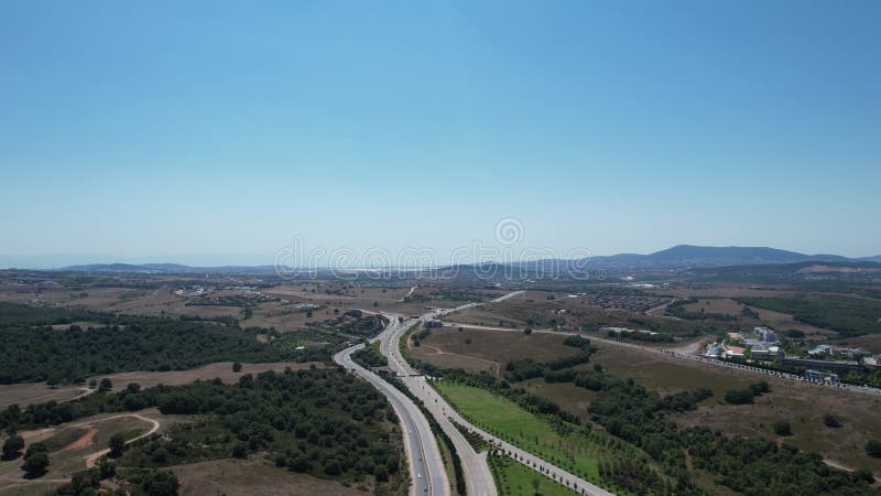 Aerial highway and rural stock video. Video of outdoor - 252864259