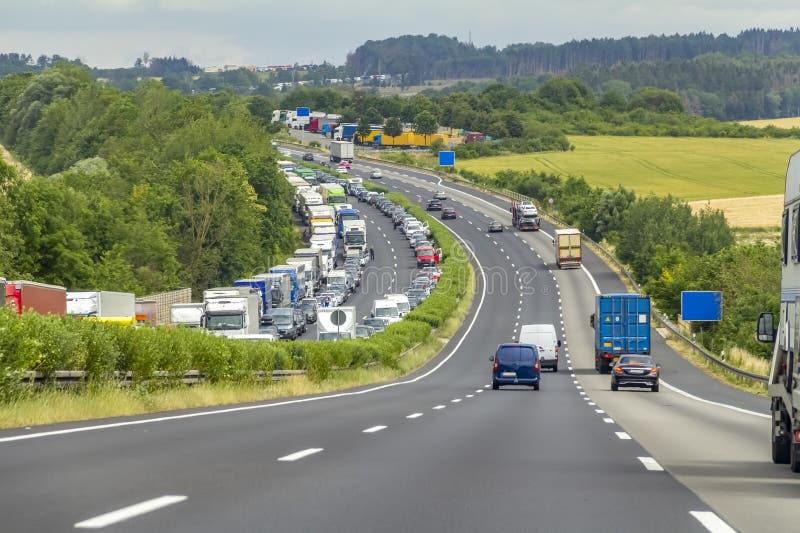 Highway scenery in Germany stock photo. Image of interstate - 162183904