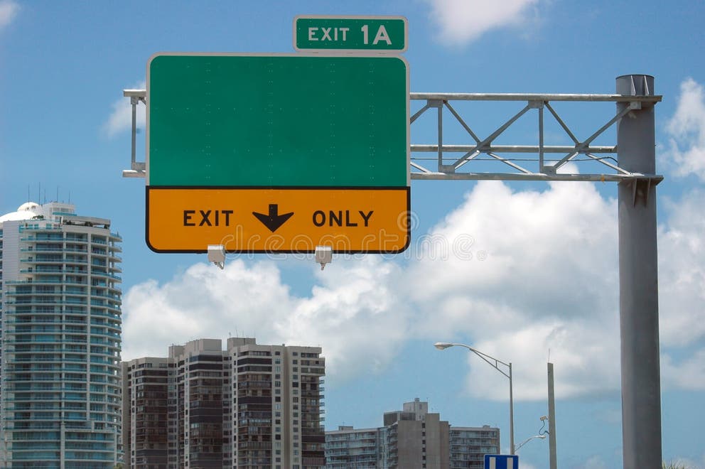 Highway sign stock image. Image of directional, mounted - 1069347