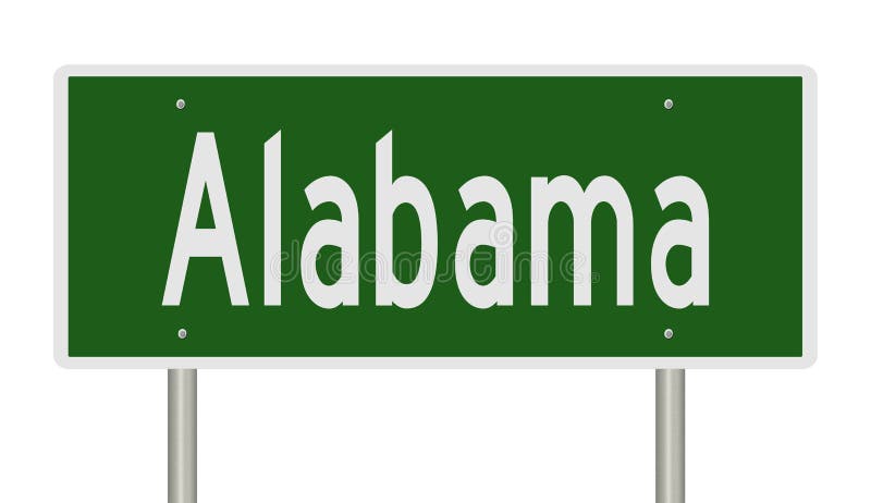 Highway sign for Alabama stock illustration. Illustration of gulf ...