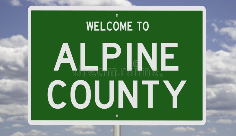 Alpine County Outline Map California Region USA Stock Vector ...