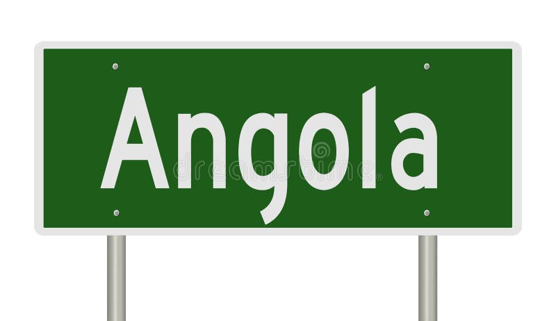 Angola Road Sign Set Isolated on White Background. Stock Vector ...