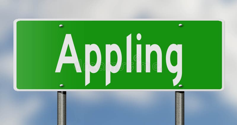 Highway Sign for Appling Georgia Stock Illustration - Illustration of ...