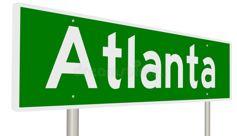 Freeway to Atlanta sign stock vector. Illustration of american - 3996063