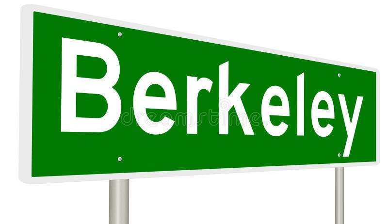 Highway Sign for Berkeley California Stock Illustration - Illustration ...