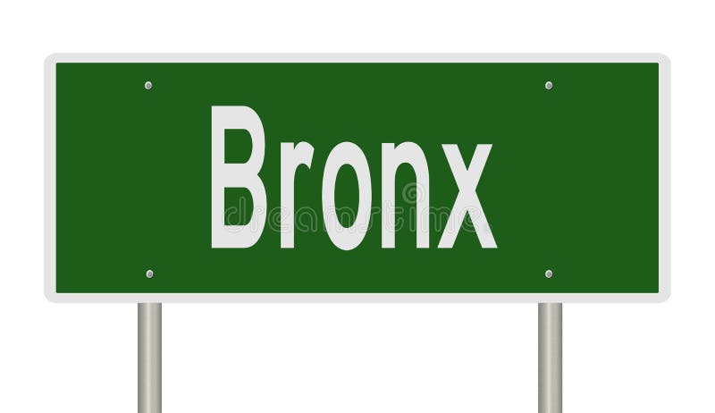Bronx Green Road Sign Isolated on White Background. Stock Vector ...