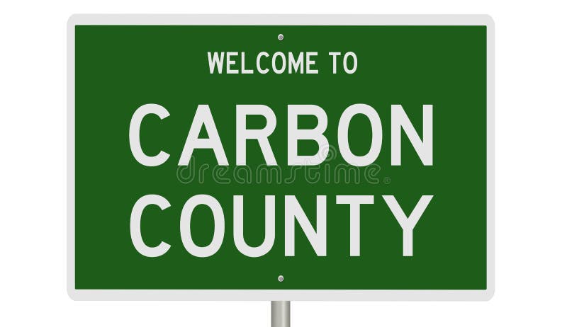 Highway Sign for Carbon County Stock Illustration - Illustration of ...