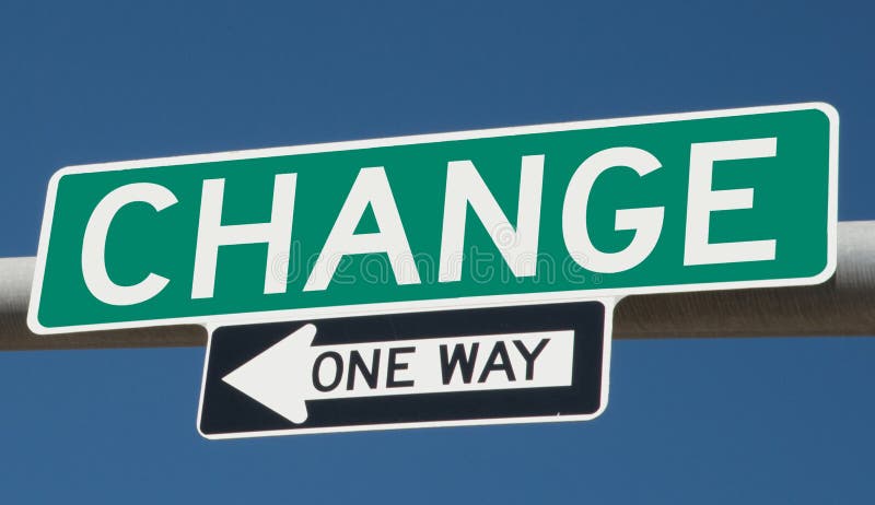 Highway Sign - Change stock illustration. Illustration of journey ...
