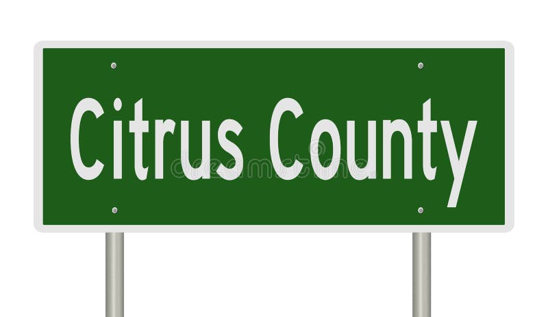 Map of Citrus County in Florida Stock Vector - Illustration of highway ...