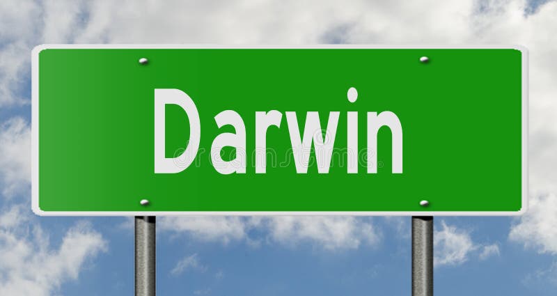 Highway Sign for Darwin Australia Stock Illustration - Illustration of ...