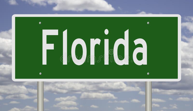 Highway sign for Florida stock illustration. Illustration of automobile ...