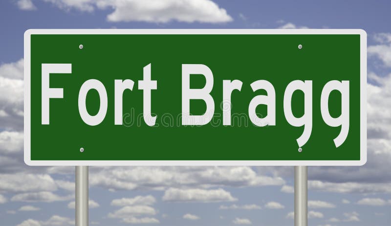 Highway Sign for Fort Bragg Texas Stock Image - Image of travel, bragg ...
