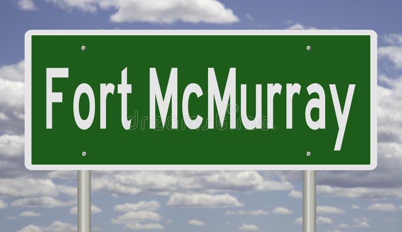 Highway Sign for Fort McMurray Alberta Canada Stock Illustration ...