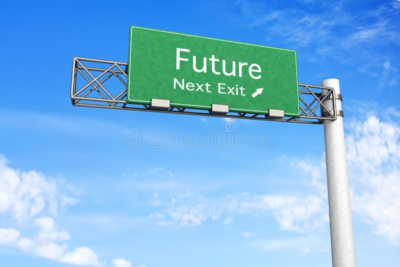 Highway Sign - Future stock illustration. Illustration of objective ...