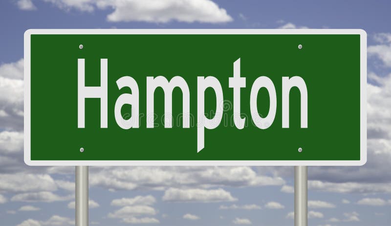 Highway Sign for Hampton New Hampshire Stock Illustration ...