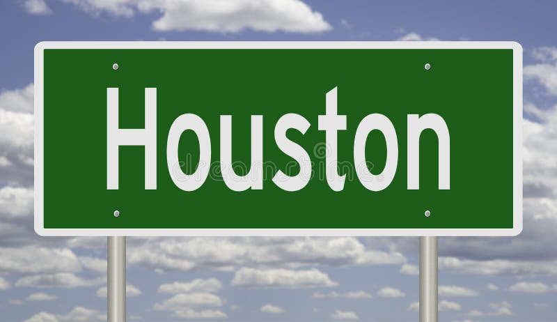 Highway Sign for Houston Texas Stock Image - Image of america ...