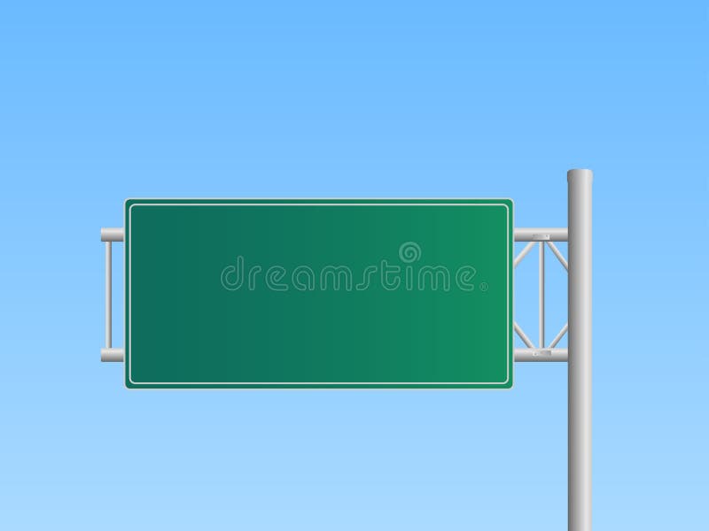 Blank Highway Exit Sign