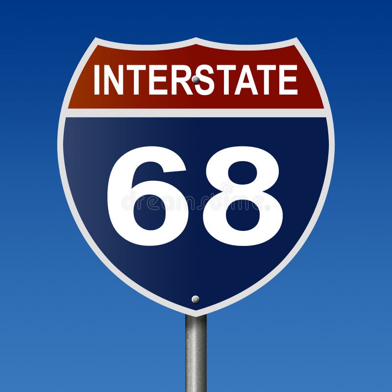 Virginia Interstate Map stock vector. Illustration of cartography - 9599340