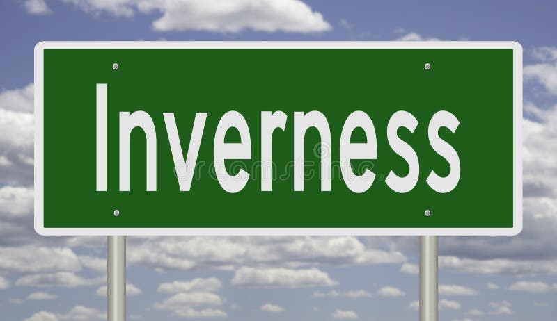 Highway sign for Inverness stock illustration. Illustration of scotland ...