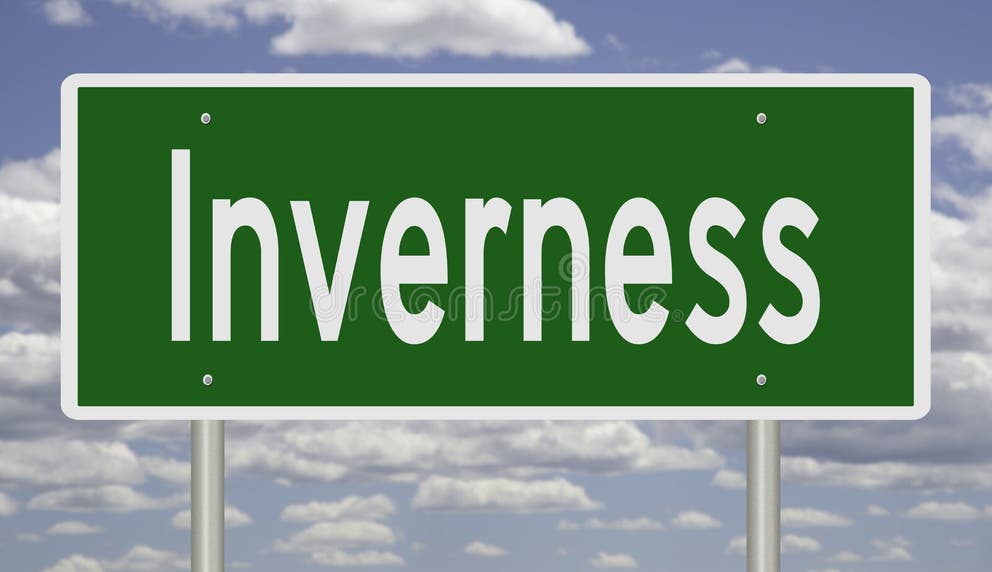 Highway sign for Inverness stock illustration. Illustration of scotland ...