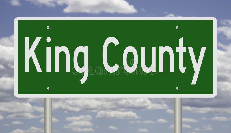 Highway Sign for King County in Washington Stock Illustration ...