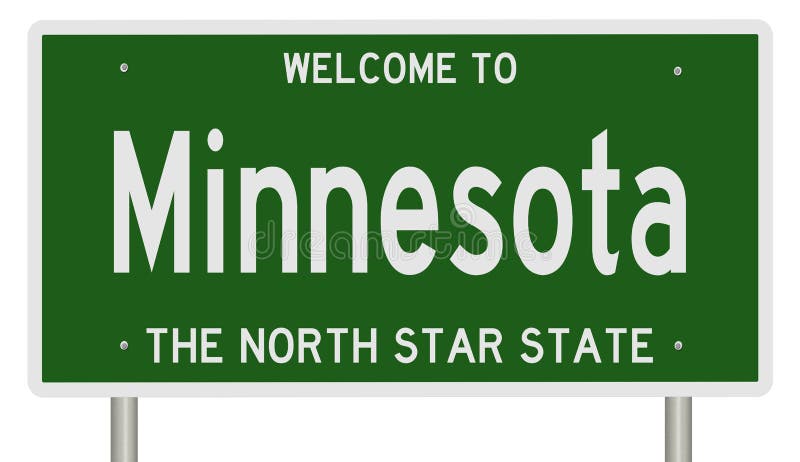 Highway sign for Minnesota stock illustration. Illustration of travel ...