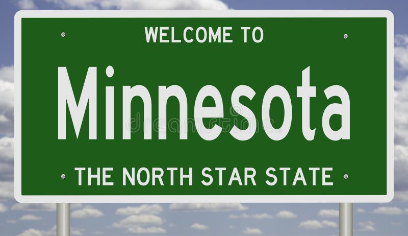 Highway sign for Minnesota stock illustration. Illustration of highway ...