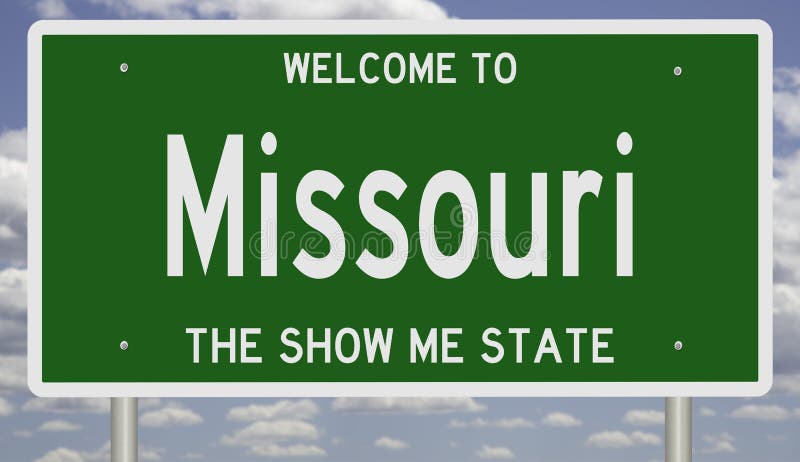 Highway sign for Missouri stock illustration. Illustration of place ...