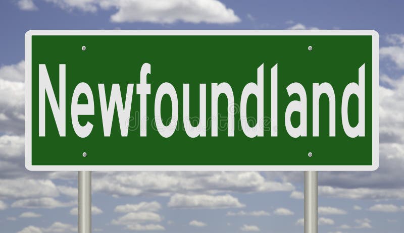 Highway Sign for Newfoundland Stock Illustration - Illustration of ...