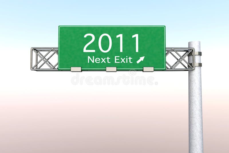 Highway Sign - Next Exit 2011 Stock Image - Image of interstate ...