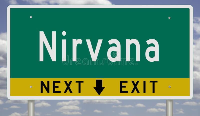 Highway Sign with Next Exit and Arrow for NIRVANA Stock Illustration ...