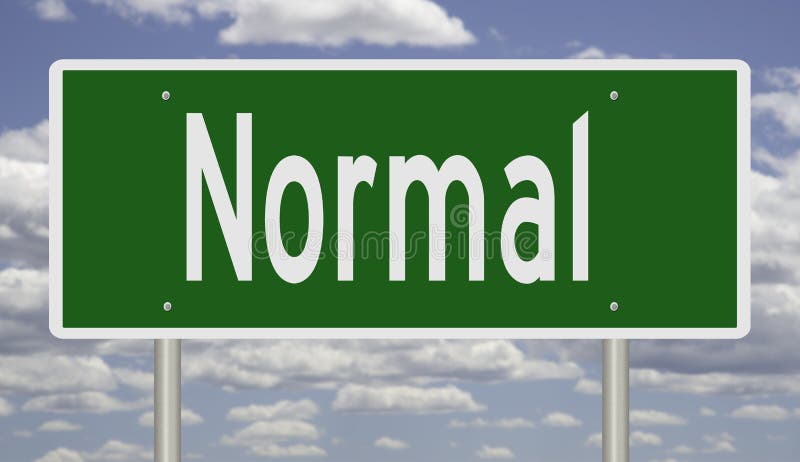 Highway Sign for Normal Illinois Stock Illustration - Illustration of ...