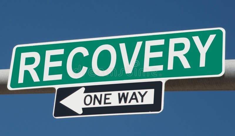Road to Recovery sign stock illustration. Illustration of travel ...
