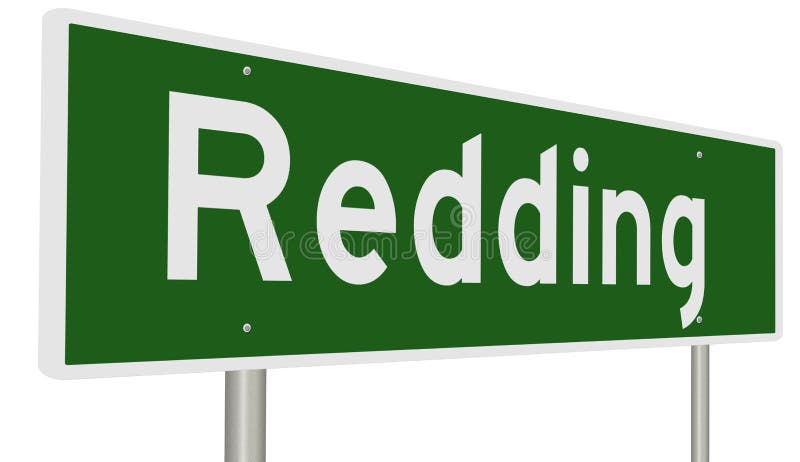 Redding City Limit Road Sign Stock Vector - Illustration of road, city ...