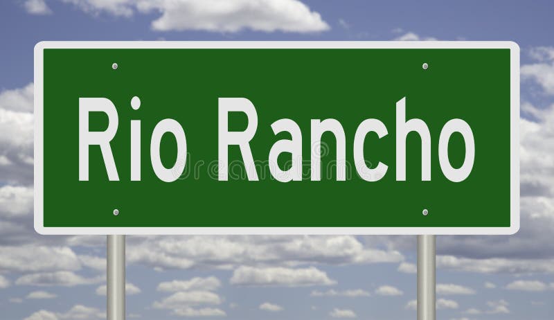 Highway Sign for Rio Rancho New Mexico Stock Image - Image of travel ...