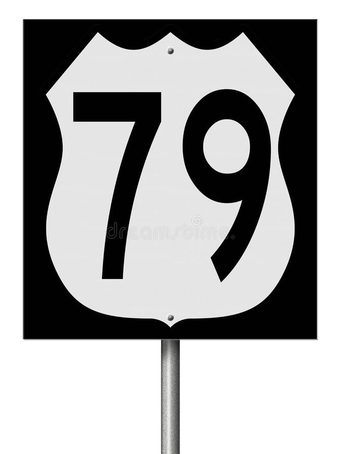 Highway sign for Route 79 stock illustration. Illustration of street ...