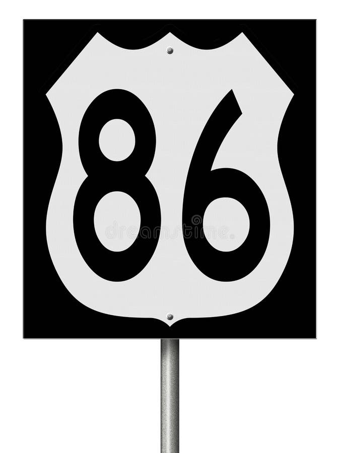Highway sign for Route 86 stock illustration. Illustration of ...