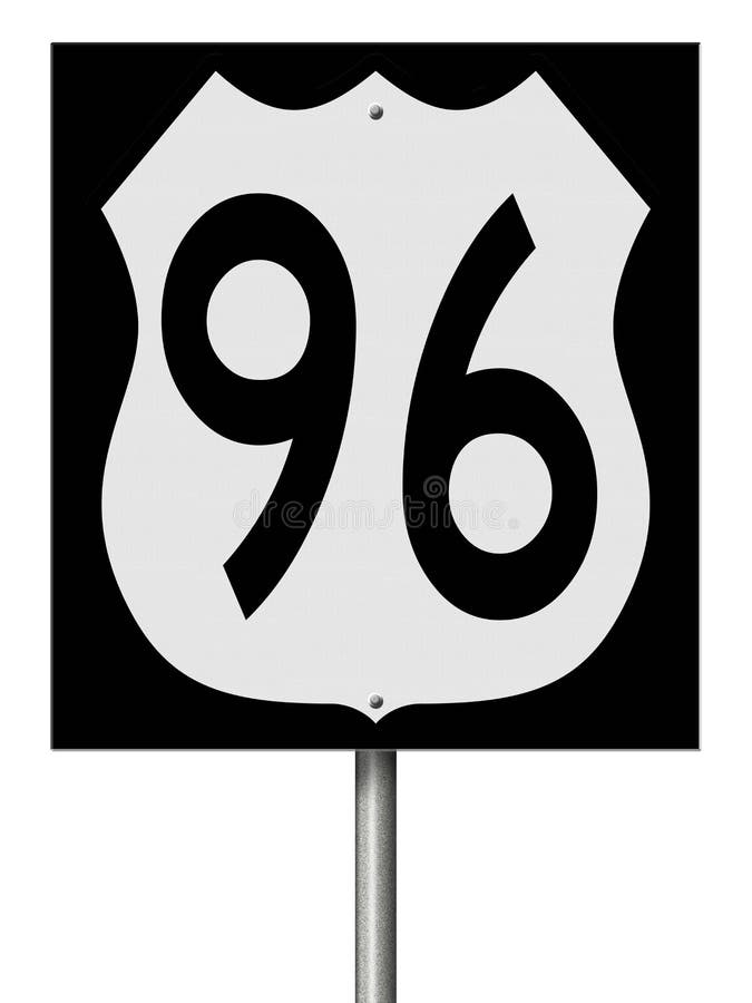 Highway sign for Route 96 stock illustration. Illustration of truck ...